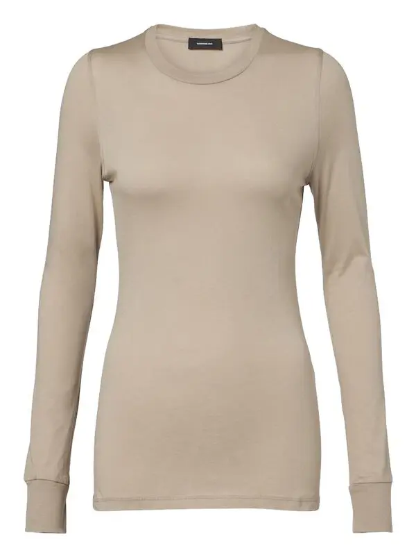 Wardrobe.NYC Cotton Long Sleeve Top - Green
