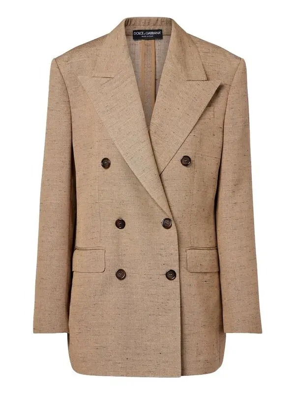 Dolce & Gabbana Double-breasted Oversized Blazer - Beige