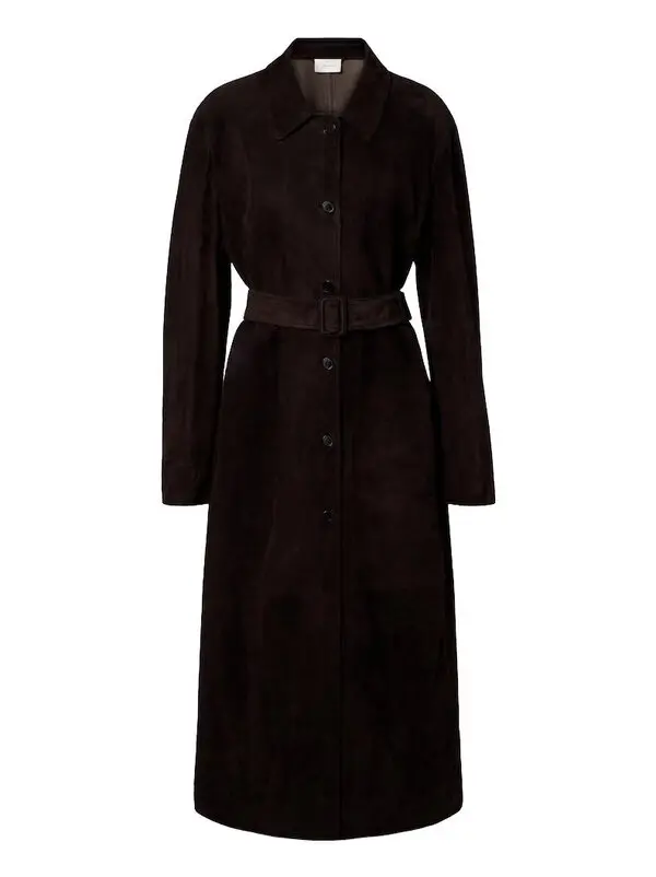 THE ROW Kendra Suede Coat - Brown