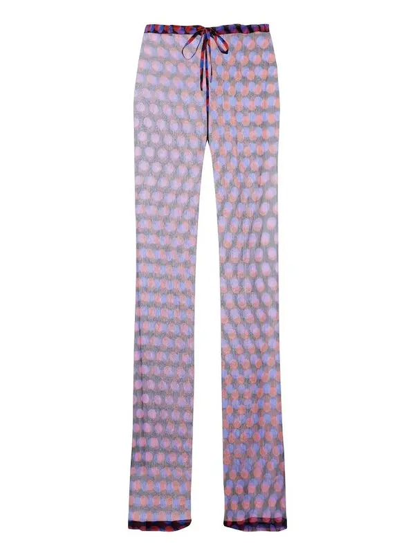 Dries Van Noten Polka-dot Silk Trousers - Multicoloured