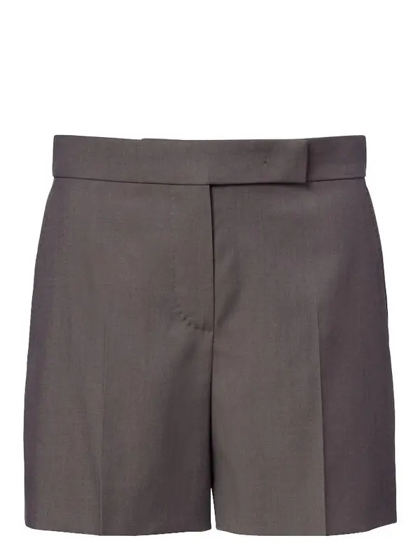 Max Mara Virgin Wool Tailored Shorts - Grey