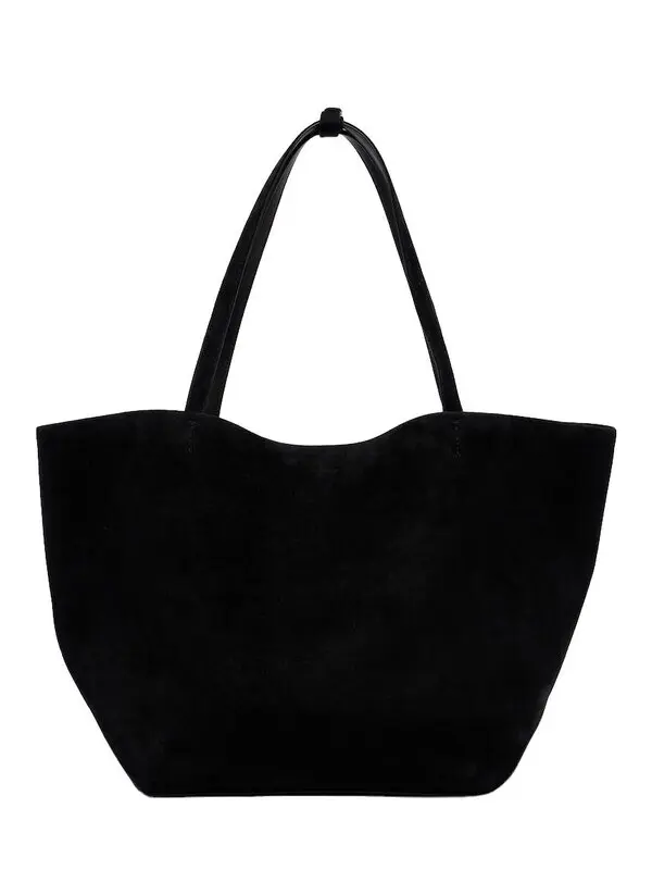 THE ROW Park Three Edge Suede Tote Bag - Black