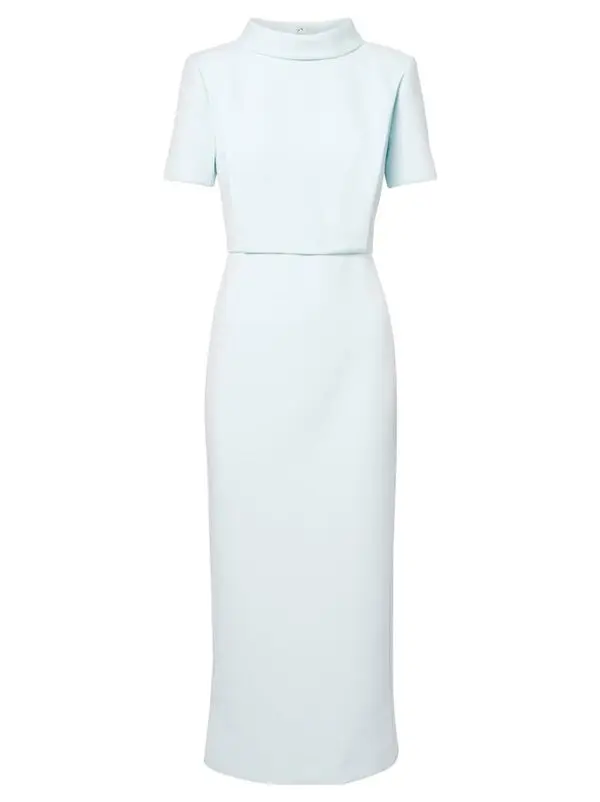 Roland Mouret Crepe Midi Dress - Blue