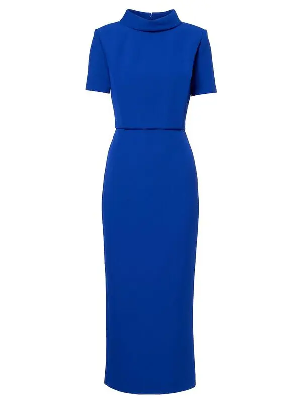 Roland Mouret Crepe Midi Dress - Blue