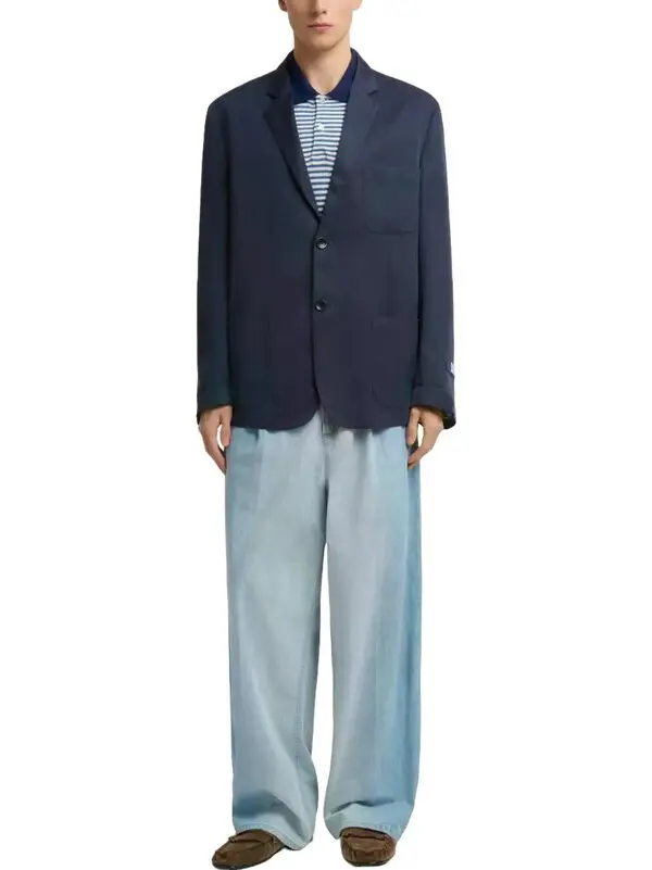 Marni Patch Pocket Two-button Blazer - Blue
