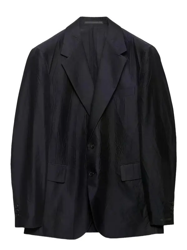 Prada Single-breasted Cotton And Silk Jacket - Blue