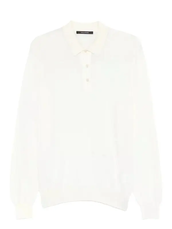 Tagliatore Zeno Long-sleeve Polo Shirt - Neutrals