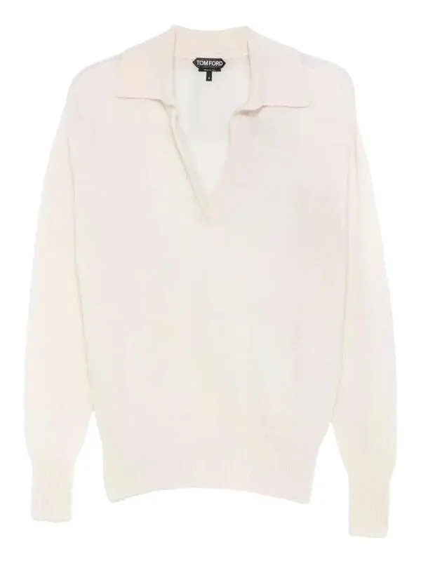 TOM FORD Open Polo Top - Neutrals