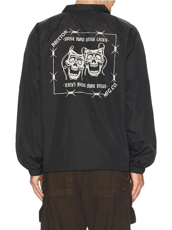 Brixton Watchman Lightweight Coaches Jacket In . Also - Black