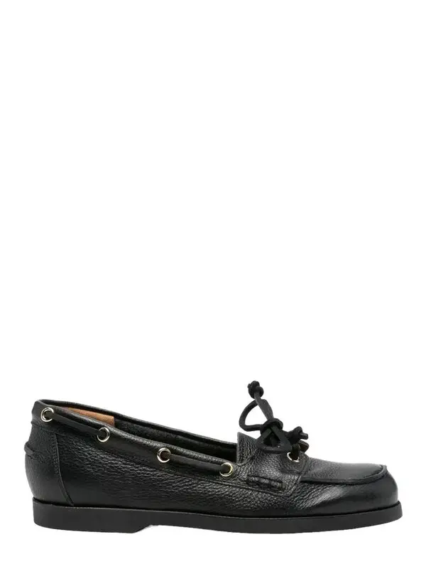 ATP ATELIER Nesso Lace-up Boat Shoes - Black