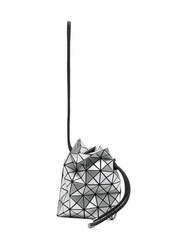 Issey Miyake Geometric-print Drawstring Tote Bag - Silver