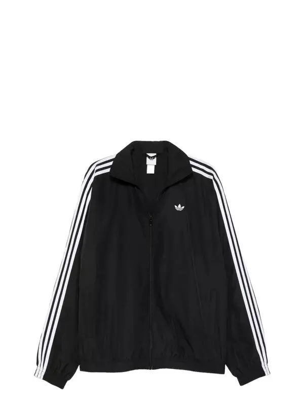 Adidas Logo Detail Zip Sweatshirt - Black