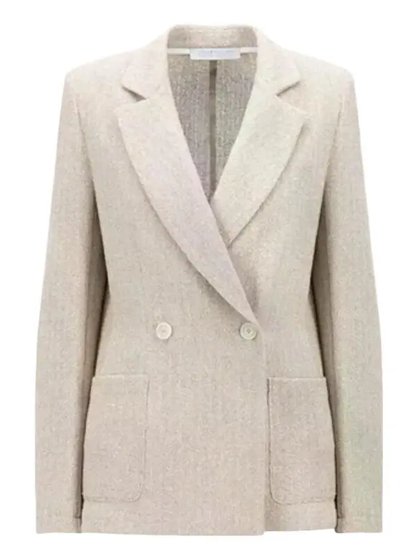 Harris Wharf London Double-breasted Pocket Blazer - Neutrals