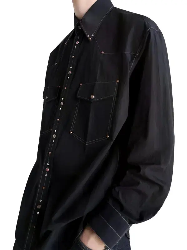 LEMAIRE Studded Pocket Shirt - Black