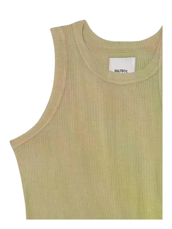 HALFBOY Ribbed Knit Crop Top - Neutrals