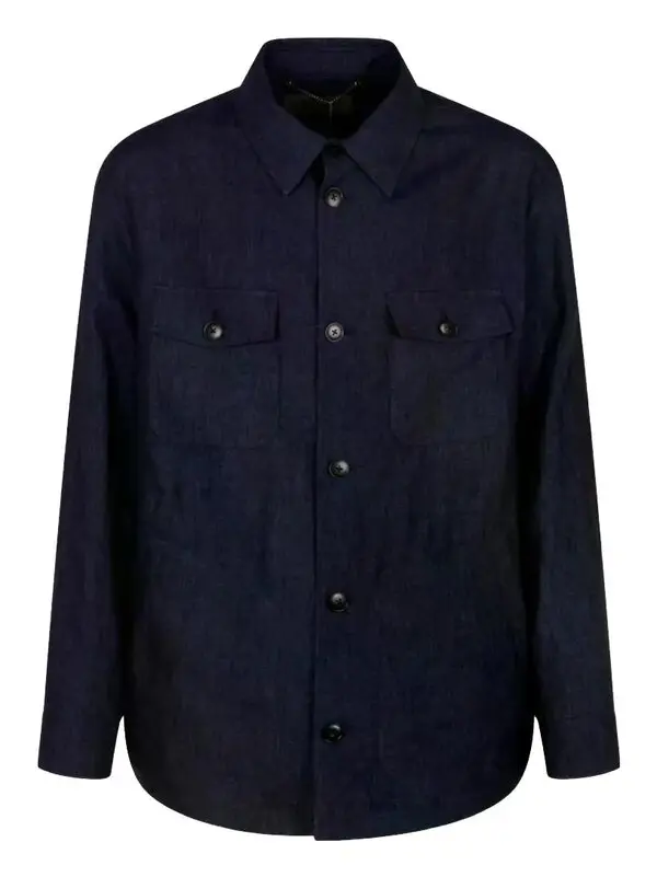 Canali Flap-pocket Jacket - Blue