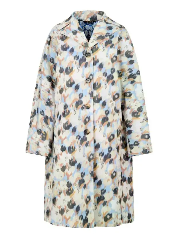 Marni Printed Button Parka Coat - Neutrals
