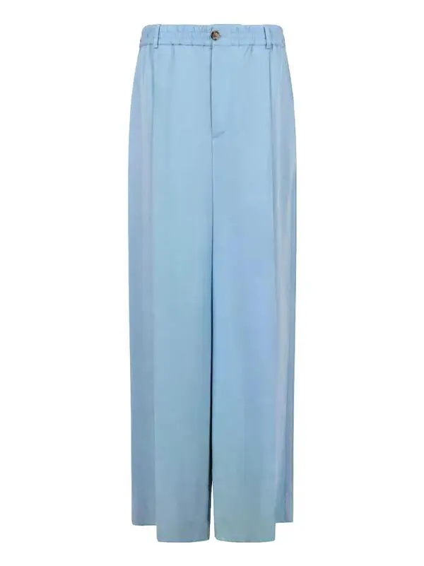Marni Elasticated Pleat Front Trousers - Blue