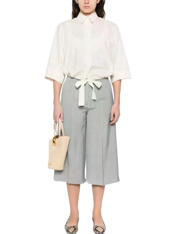FORTE_FORTE Cream Drawstring Hem Shirt - Neutrals