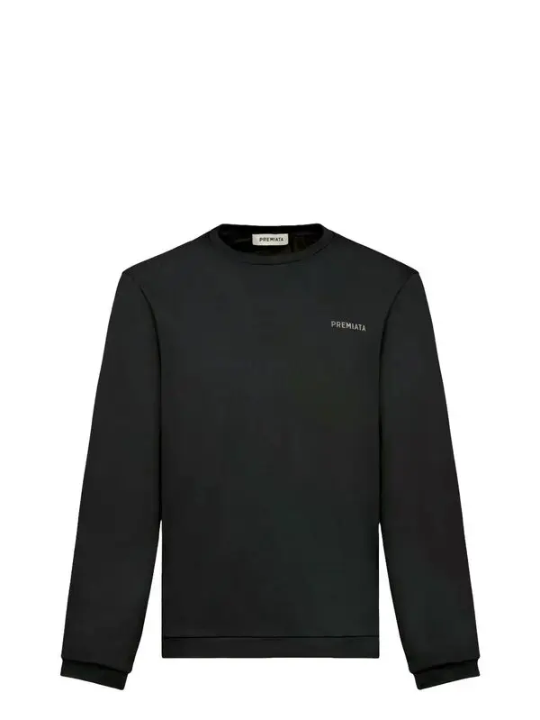 Premiata Logo-print Ribbed-neck Sweater - Black