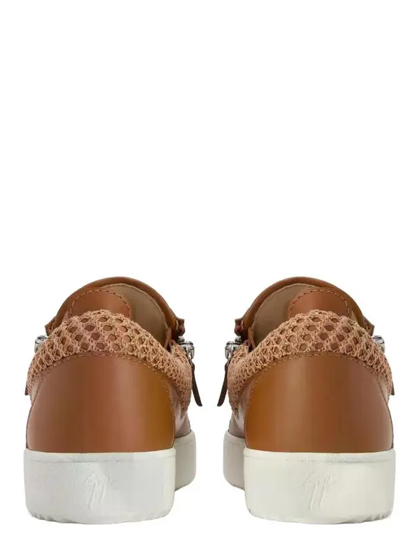 GIUSEPPE ZANOTTI Frankie Crocheted Sneakers - Brown