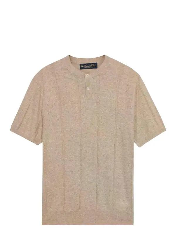 Brooks Brothers Ribbed T-shirt - Neutrals