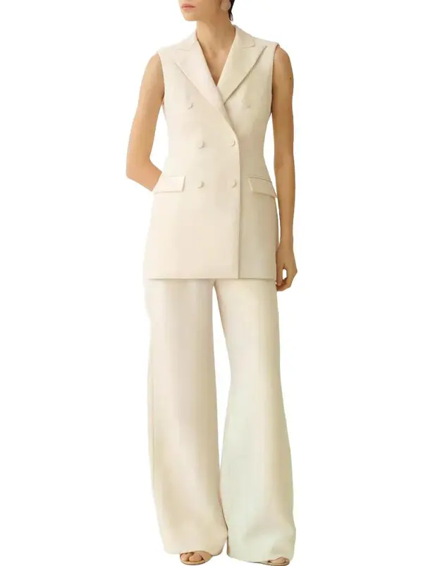 Fabiana Filippi Beige High-waisted Pleated Trousers - Neutrals