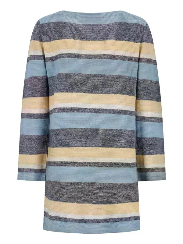 Guest In Residence Striped Boat Neck Mini Dress - Blue