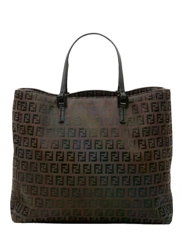 Fendi 2000-2010 Zucchino Canvas Tote Bag - Brown