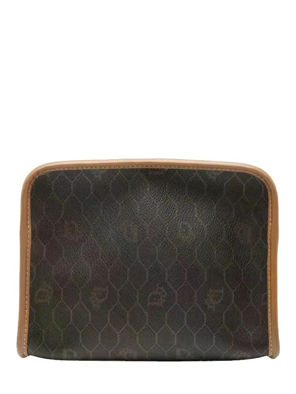 Dior Honeycomb Coated Canvas Pouch - Black