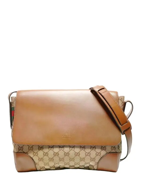 Gucci Gg Canvas Shoulder Bag - Brown
