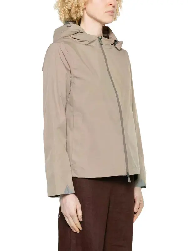 Herno Hooded Zip-up Jacket - Neutrals