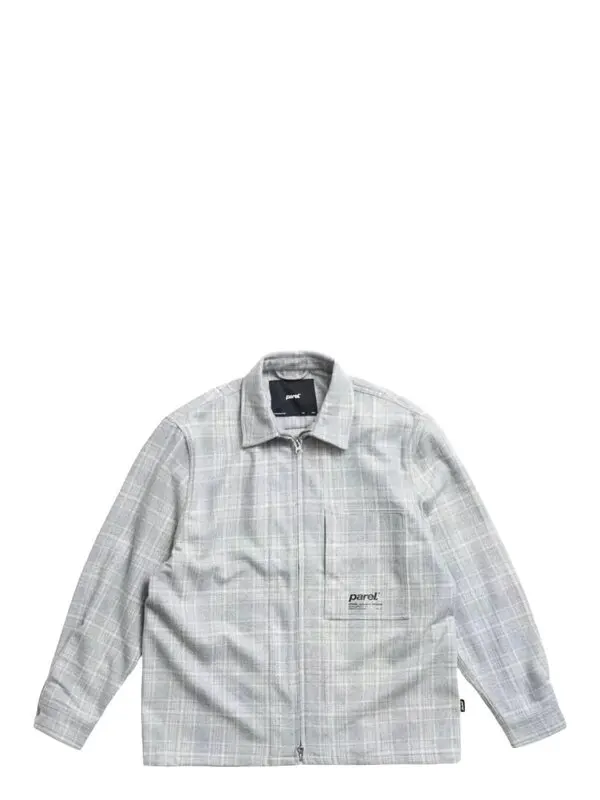 PAREL Samara Checked Zip Shirt - Grey