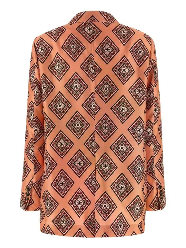 Alberto Biani Patterned Blazer - Orange