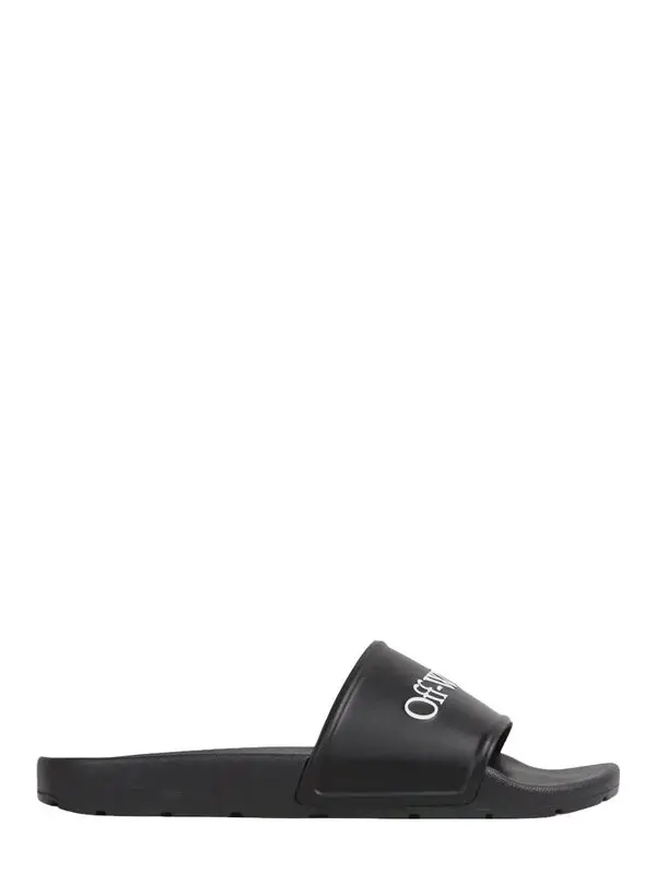 Off-White Bookish Logo Slides - Black