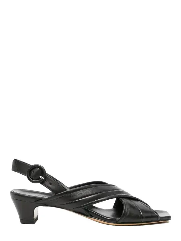 MARA BINI Crisscross Slingback Sandals - Black