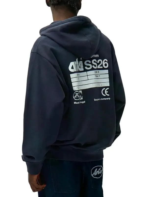 ARTE ANTWERP Graphic Print Hoodie - Blue