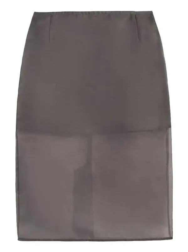 Apparis Tyra Organza Midi Skirt - Grey