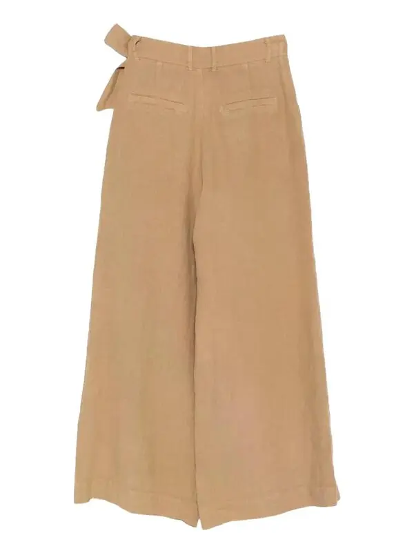 BAZAR DELUXE Embellished Tie Trousers - Neutrals