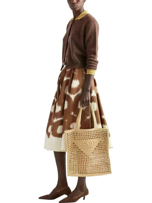 Prada Crochet Tote Bag - Neutrals