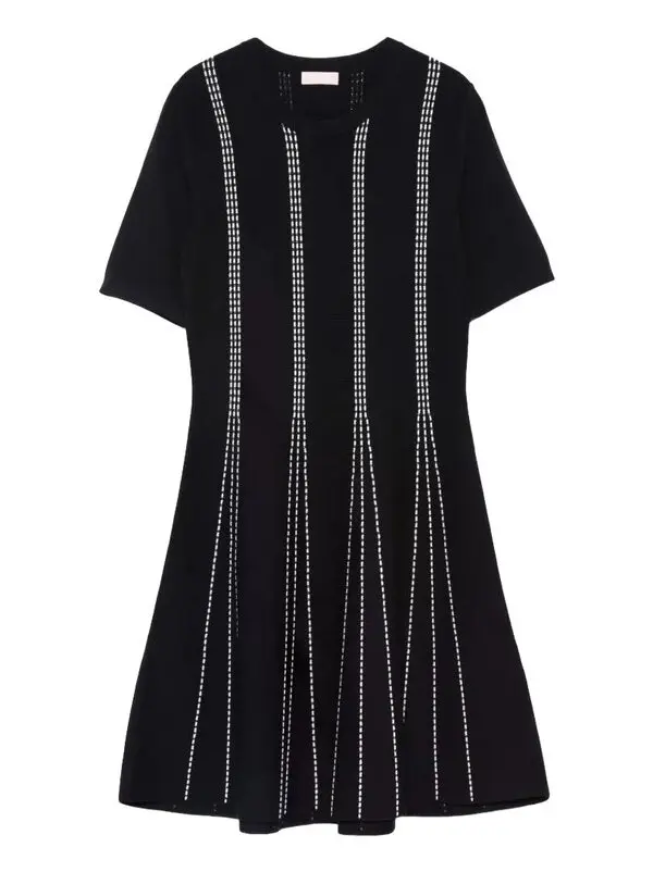 Liu Jo Vertical-line A-line Mini Dress - Blue