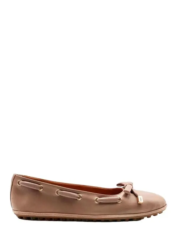TOD'S Bow Detail Ballet Flats - Neutrals