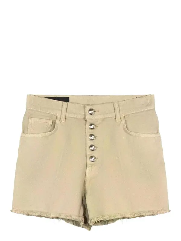 DONDUP Buttoned Frayed Shorts - Neutrals