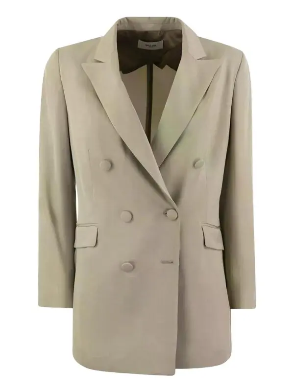SAULINA Anita Double-breasted Blazer - Neutrals