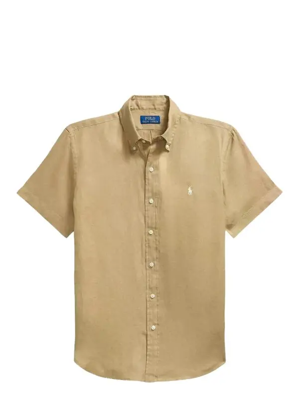 Polo Ralph Lauren Embroidered Custom Linen Shirt - Neutrals