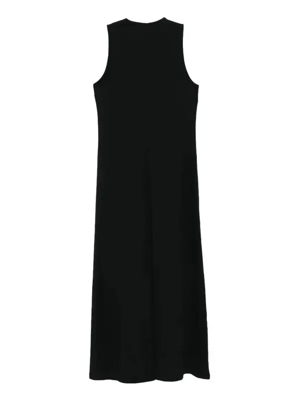 Majestic Filatures V-neck Midi Dress - Black