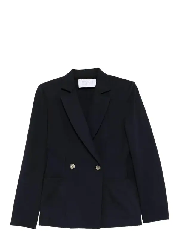 Harris Wharf London Notched-lapel Double-breasted Blazer - Blue