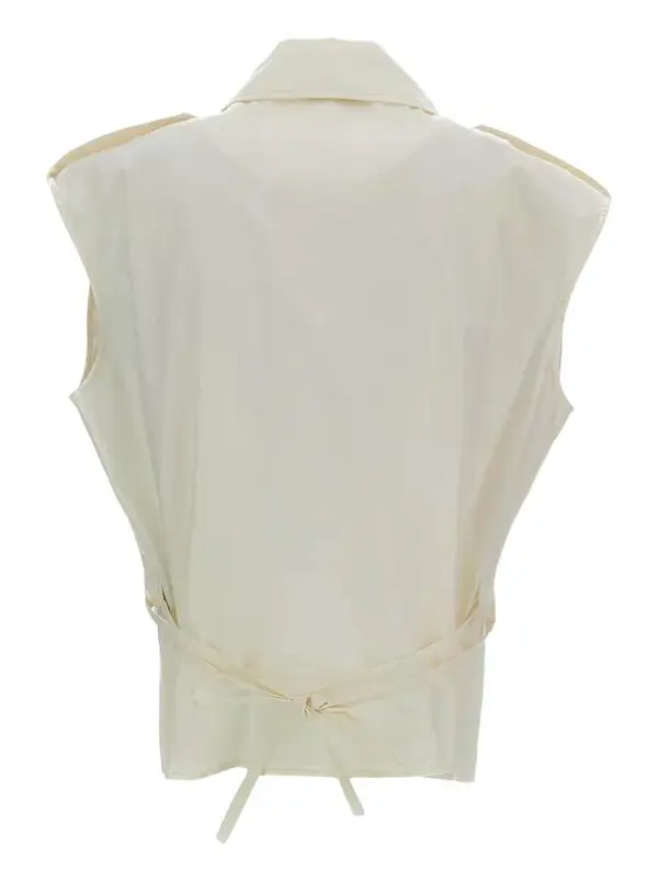 DURAZZI MILANO Flap-pocket Sleeveless Shirt - Neutrals