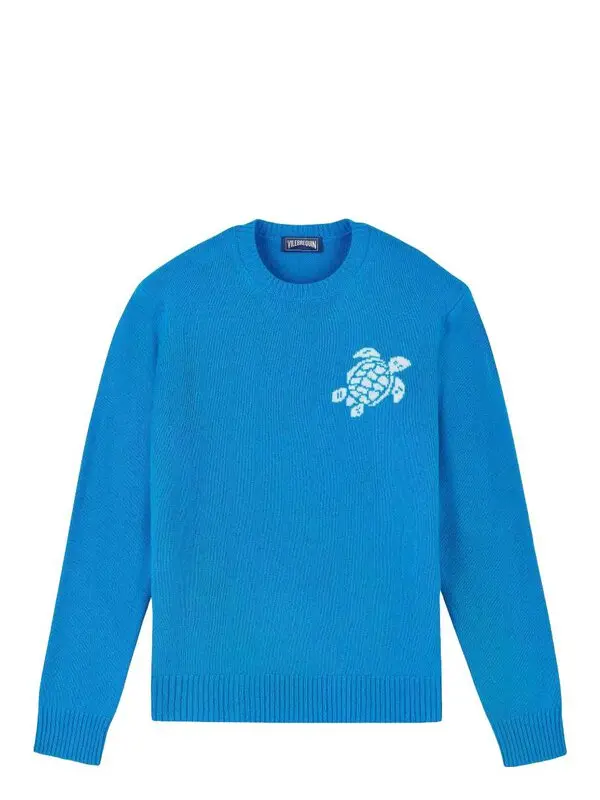 Vilebrequin Turtle Motif Crew Neck Sweater - Blue