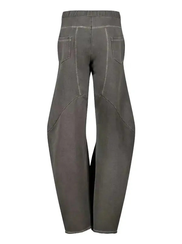 LUEDER Five-pockets Trousers With Front Lacing - Grey